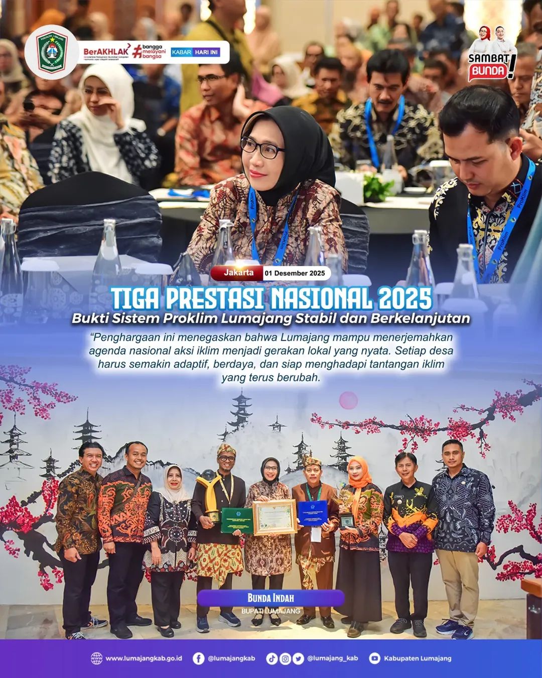 Tiga Prestasi Nasional Proklim 2025 diraih Lumajang! - garudaxpose.com